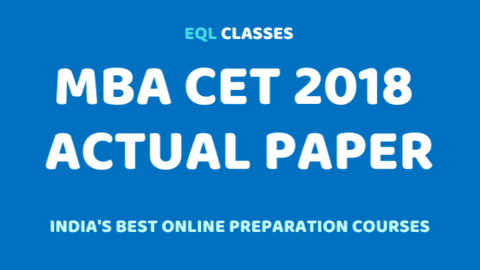 EQL MBA CET 2018 MOCK PAPER