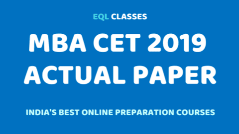 EQL MBA CET 2019 MOCK PAPER